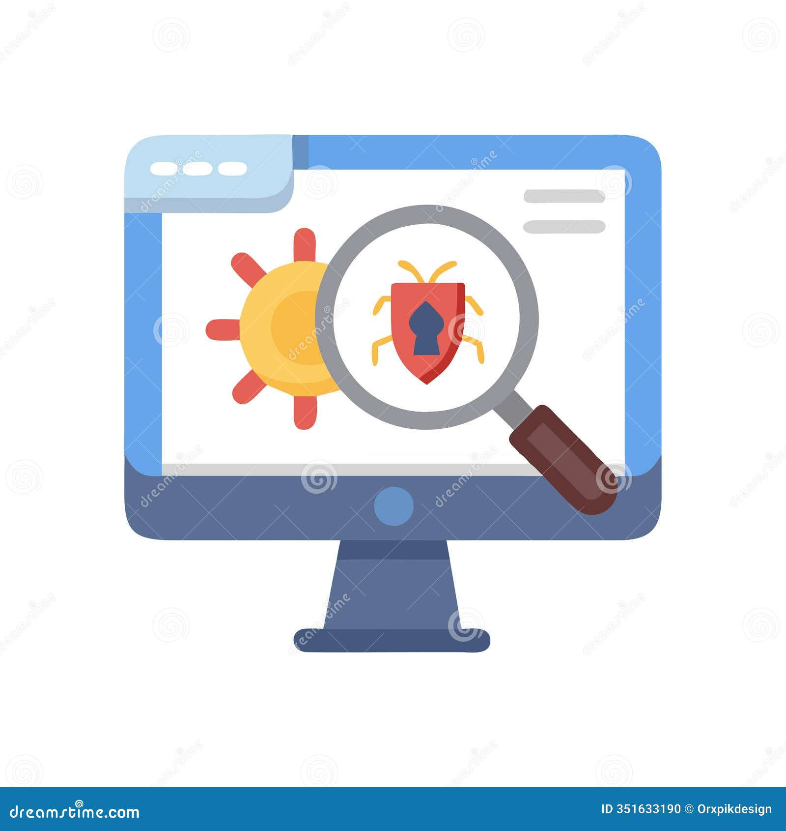 Comprehensive Scanner Icon Cartoon Vector | CartoonDealer.com #351632503