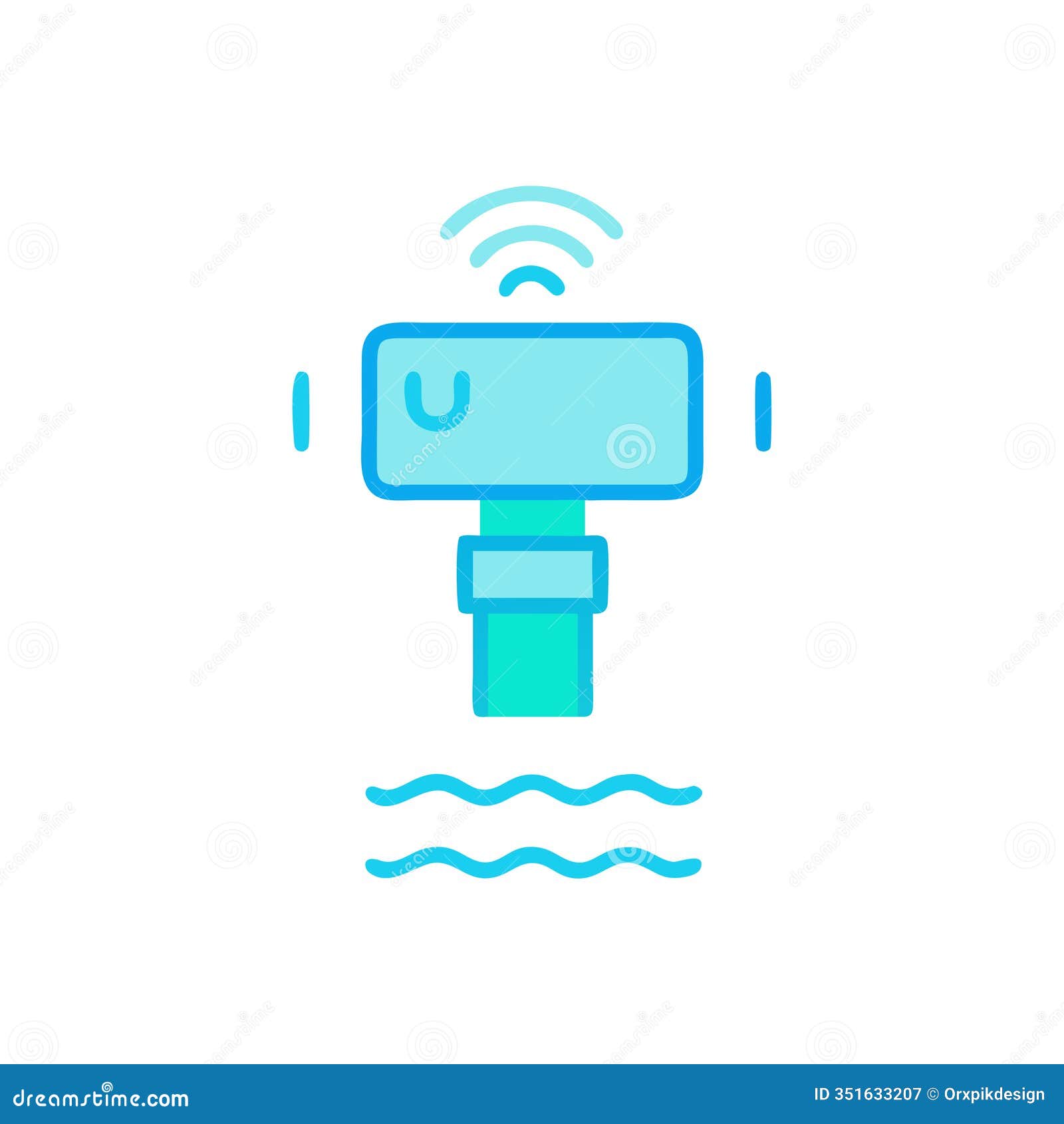 Comprehensive PIR Sensor Icon Vector Illustration | CartoonDealer.com ...