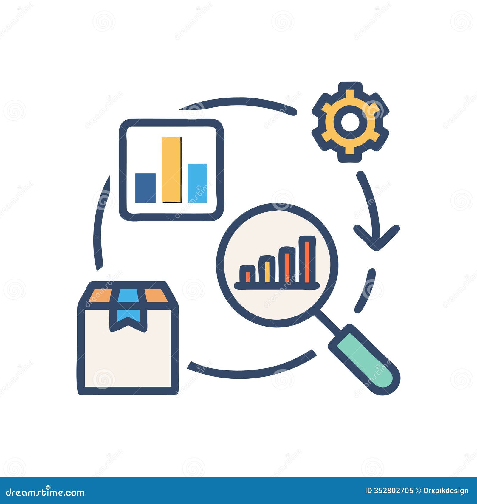 Comprehensive Icons for Supply Chain Analytics Stock Vector ...