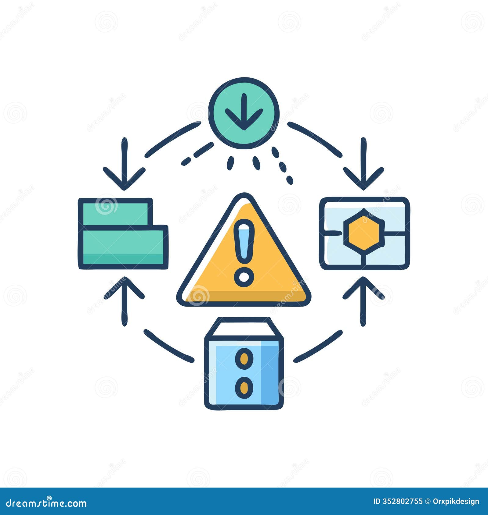 Comprehensive Icons for Supply Chain Risk Management Stock Vector ...