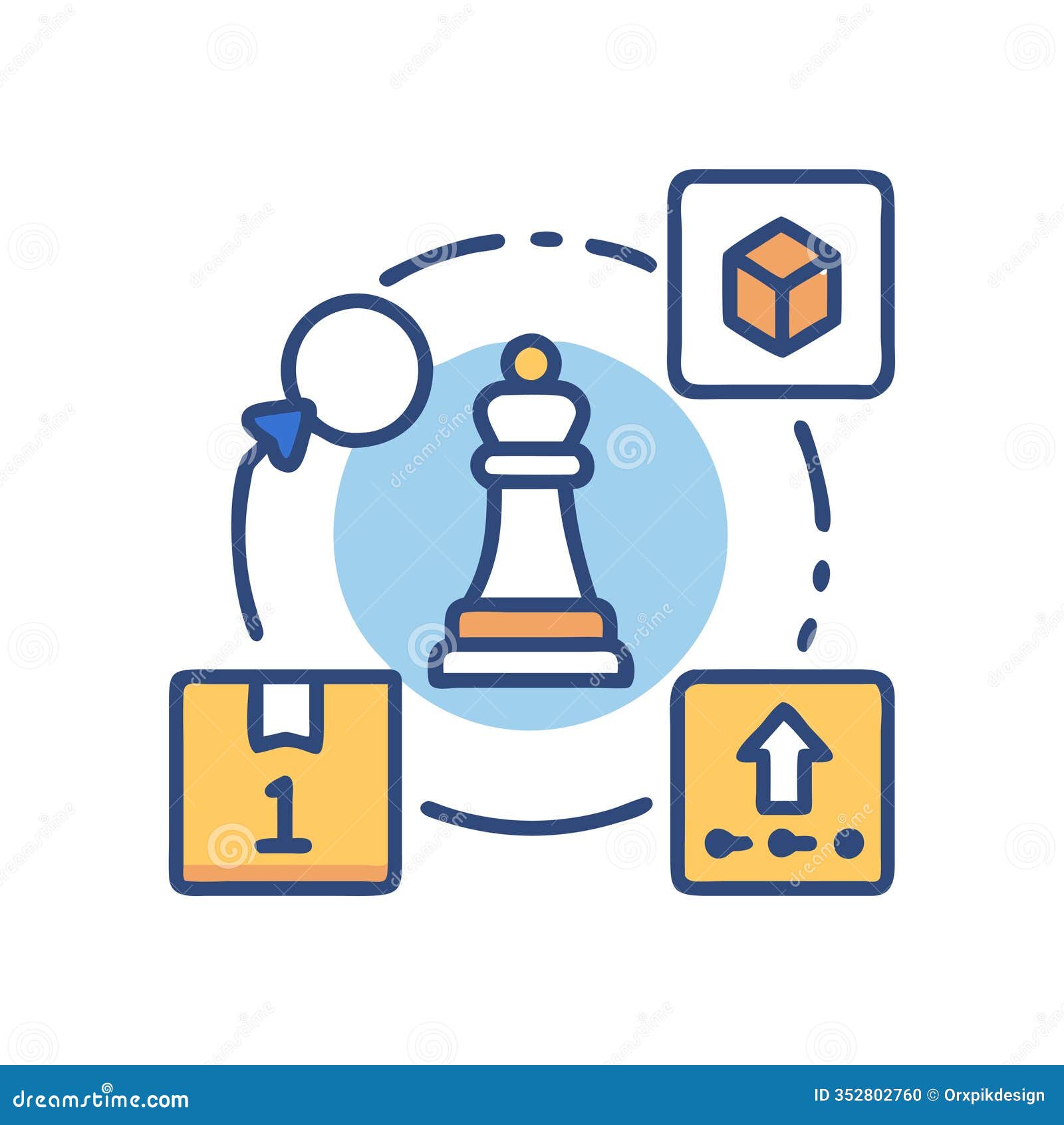 Comprehensive Icons for Supply Chain Strategy Formulation Stock Vector ...