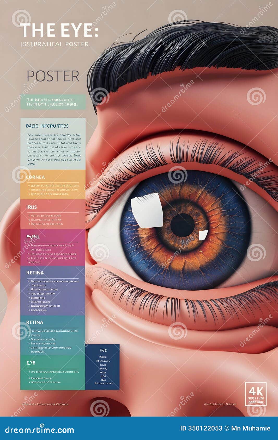 A Comprehensive Infographic on the Eye, Highlighting Each Component and ...