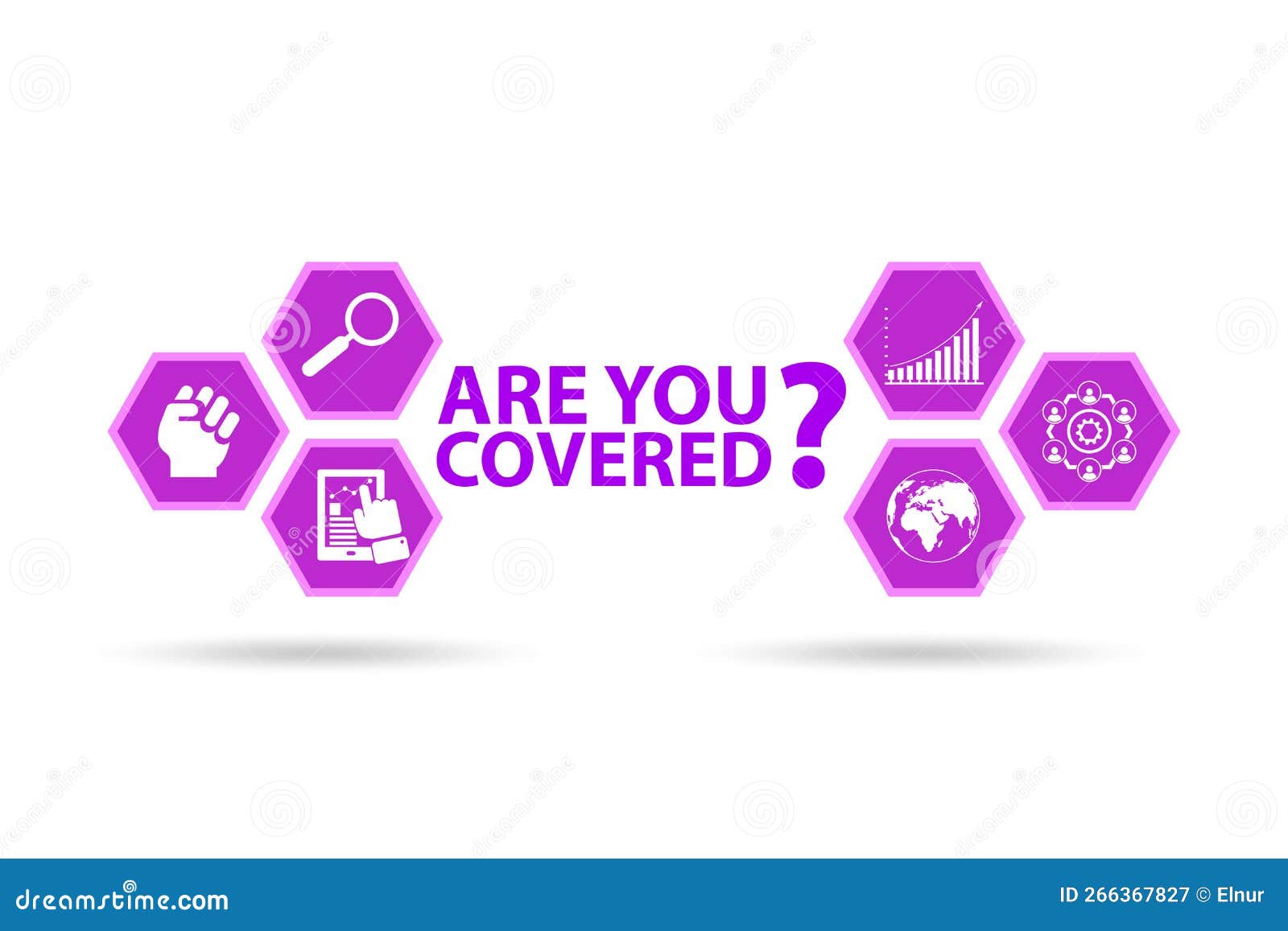 Comprehensive Insurance Concept with Question Stock Illustration ...