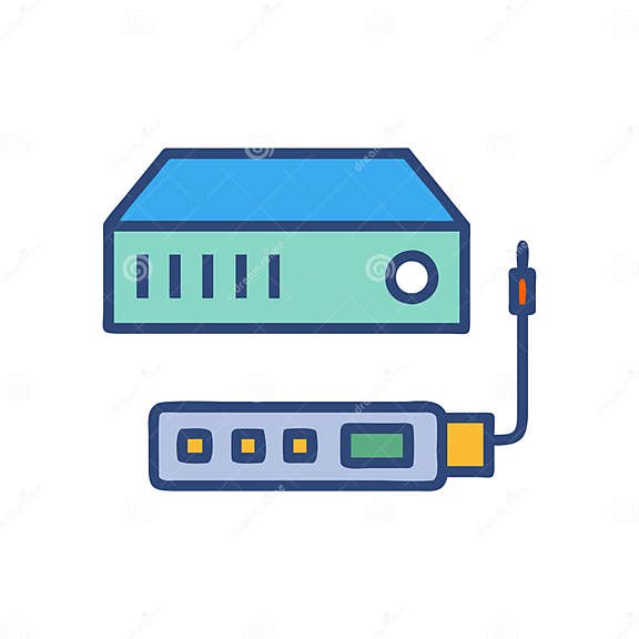 Comprehensive ISCSI Icon for Networking Stock Illustration ...
