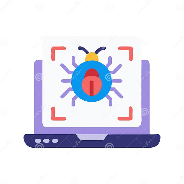 Comprehensive Malware Scanner Icon for Protection Stock Illustration ...