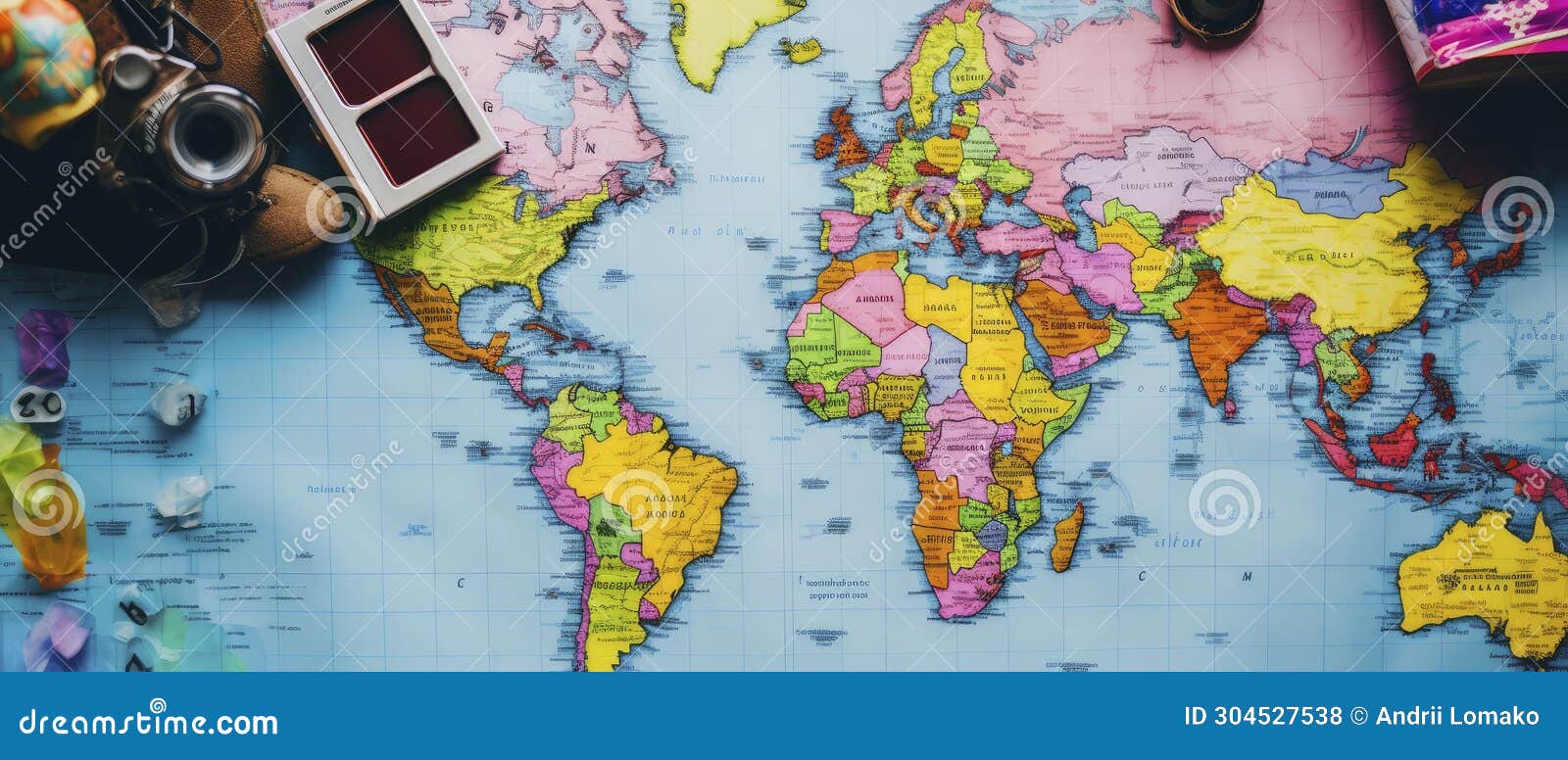 Detailed Map of the World with Various Landmarks, Cities, and Natural ...