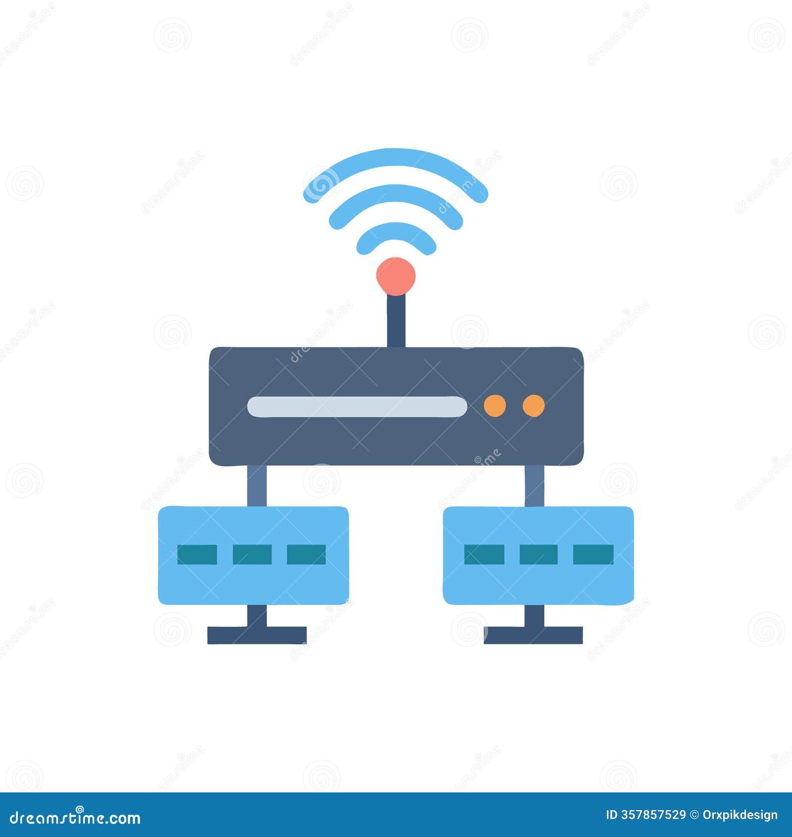 Comprehensive Router Icon Cartoon Vector | CartoonDealer.com #351632457