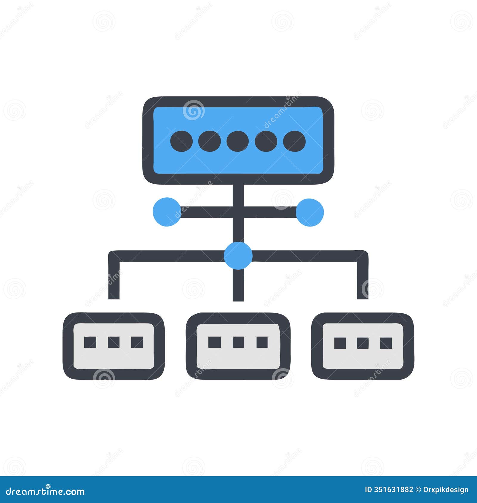 Comprehensive Network Switch Icon for Networking Stock Illustration ...