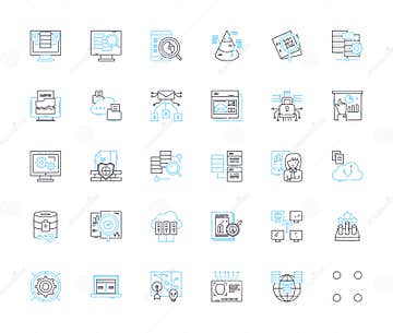 Comprehensive Numbers Linear Icons Set. Mathematics, Statistics ...