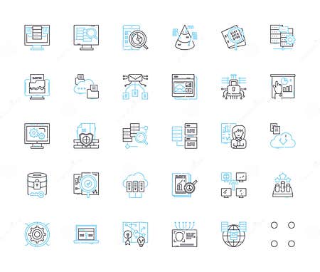 Comprehensive Numbers Linear Icons Set. Mathematics, Statistics ...