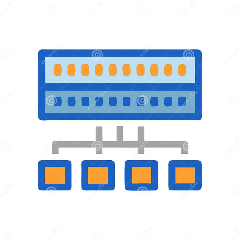 Comprehensive Patch Panel Icon for Networking Stock Illustration ...