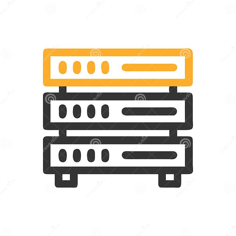Comprehensive Rack Mount Icon for Data Centers Stock Illustration ...