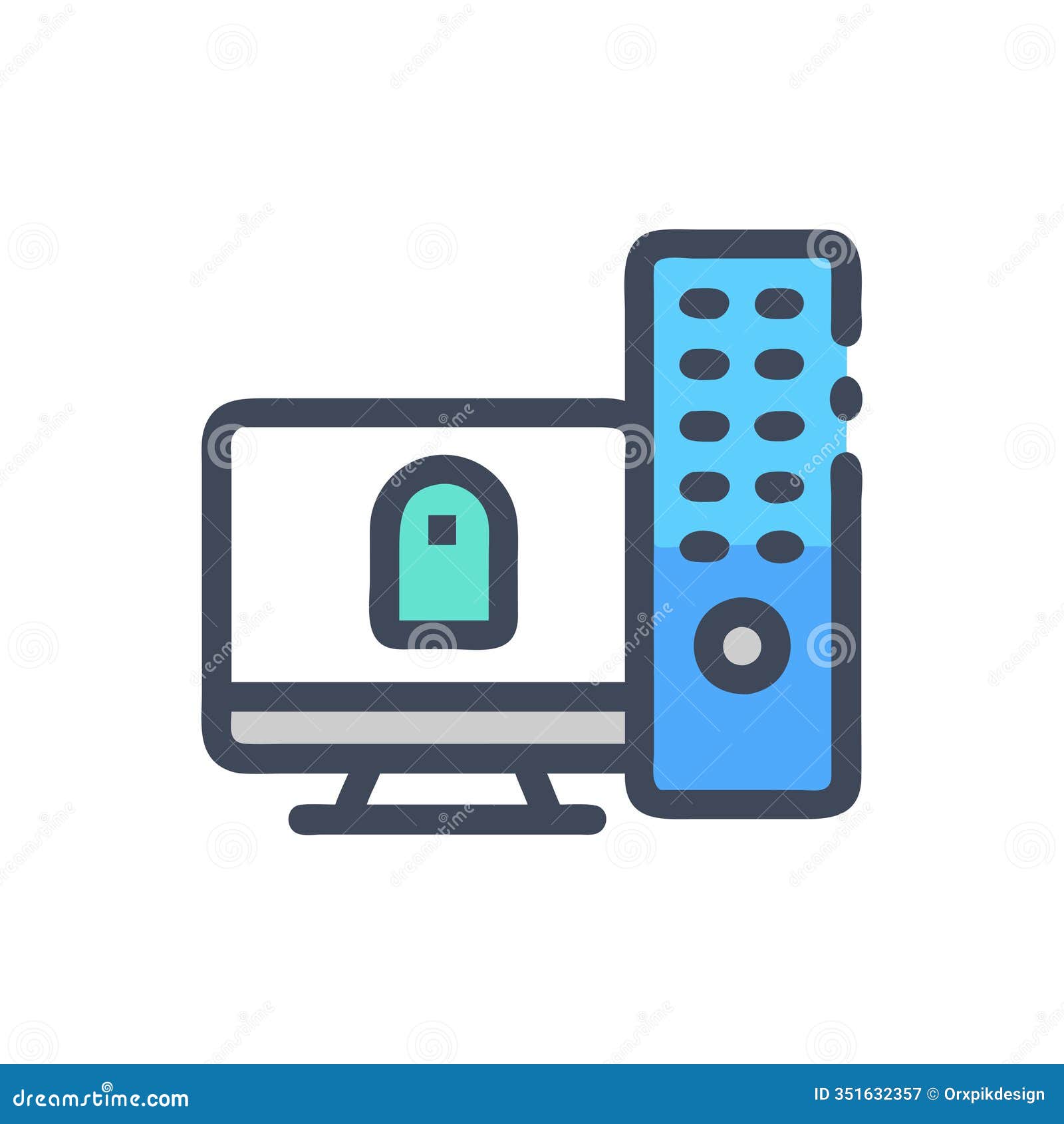 Comprehensive Remote Access Icon Cartoon Vector | CartoonDealer.com #351632357