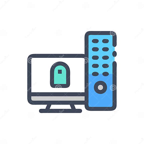 Comprehensive Remote Access Icon Stock Illustration - Illustration of ...