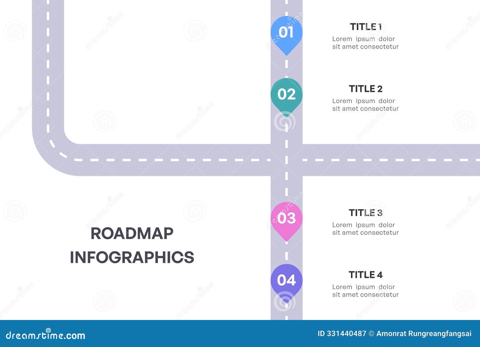Comprehensive Roadmap Infographic, Strategic Milestone Path With 6 Key ...