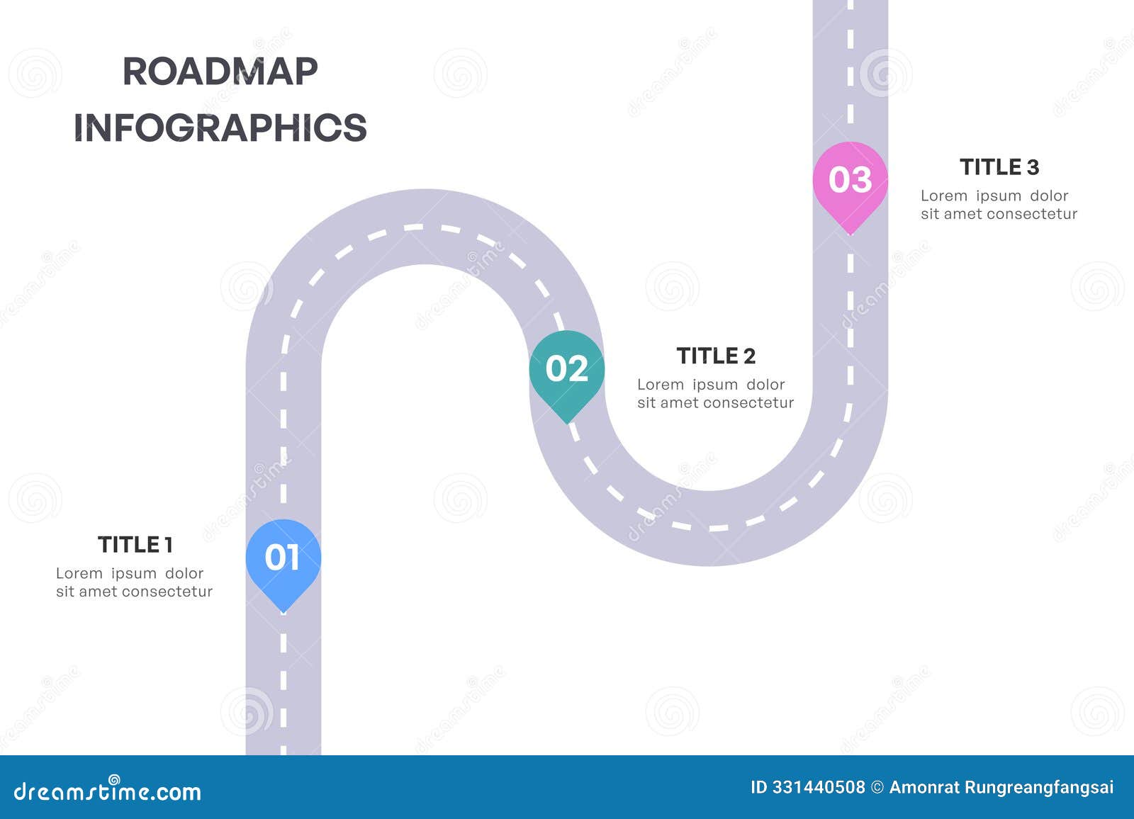 Comprehensive Roadmap Infographic, Strategic Milestone Path With 6 Key ...