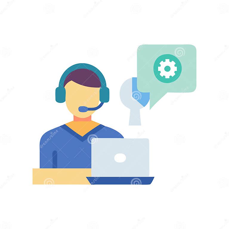 Comprehensive Icon for it Support Services Stock Illustration ...
