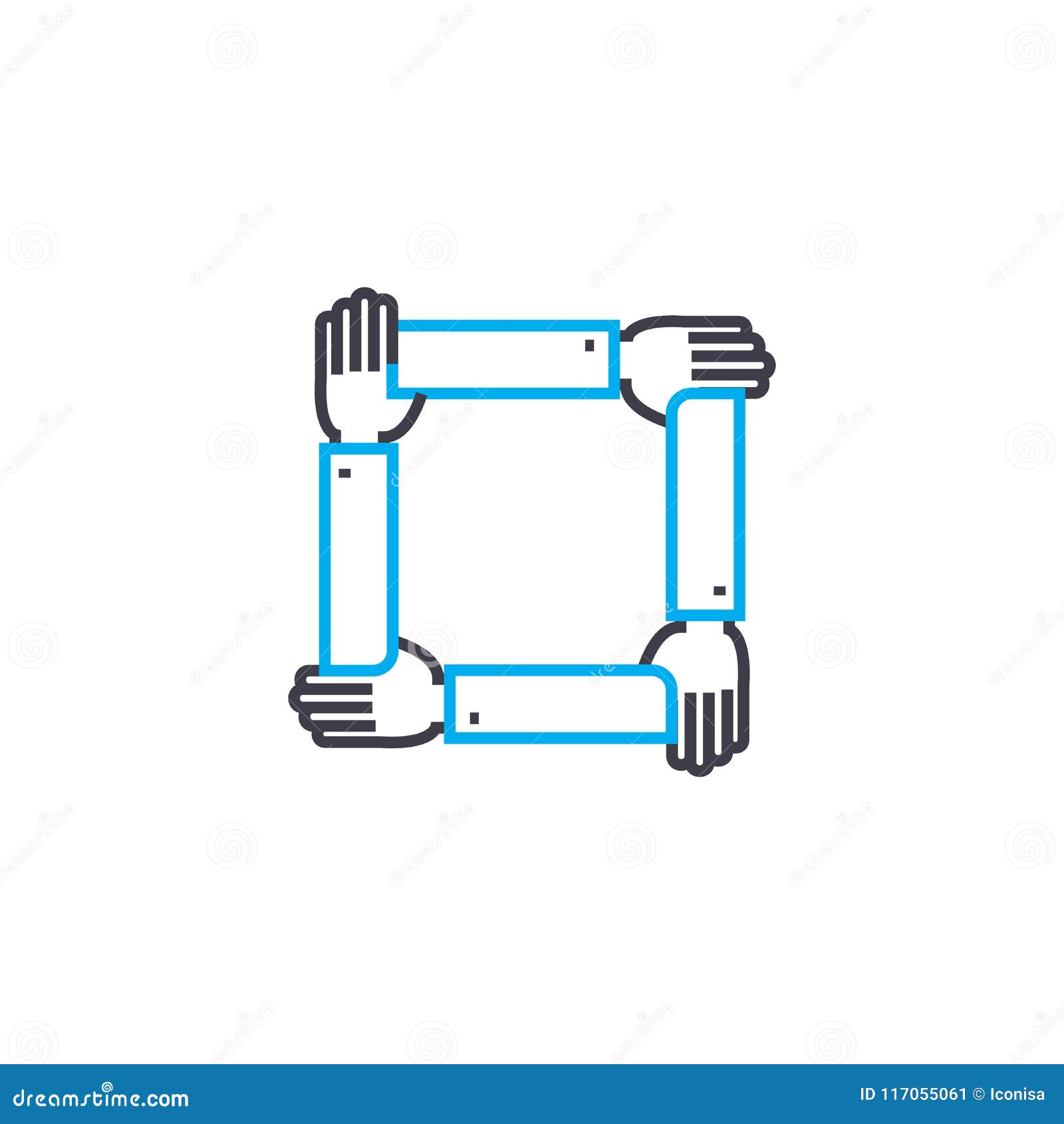 Comprehensive Support Linear Icon Concept. Comprehensive Support Line ...