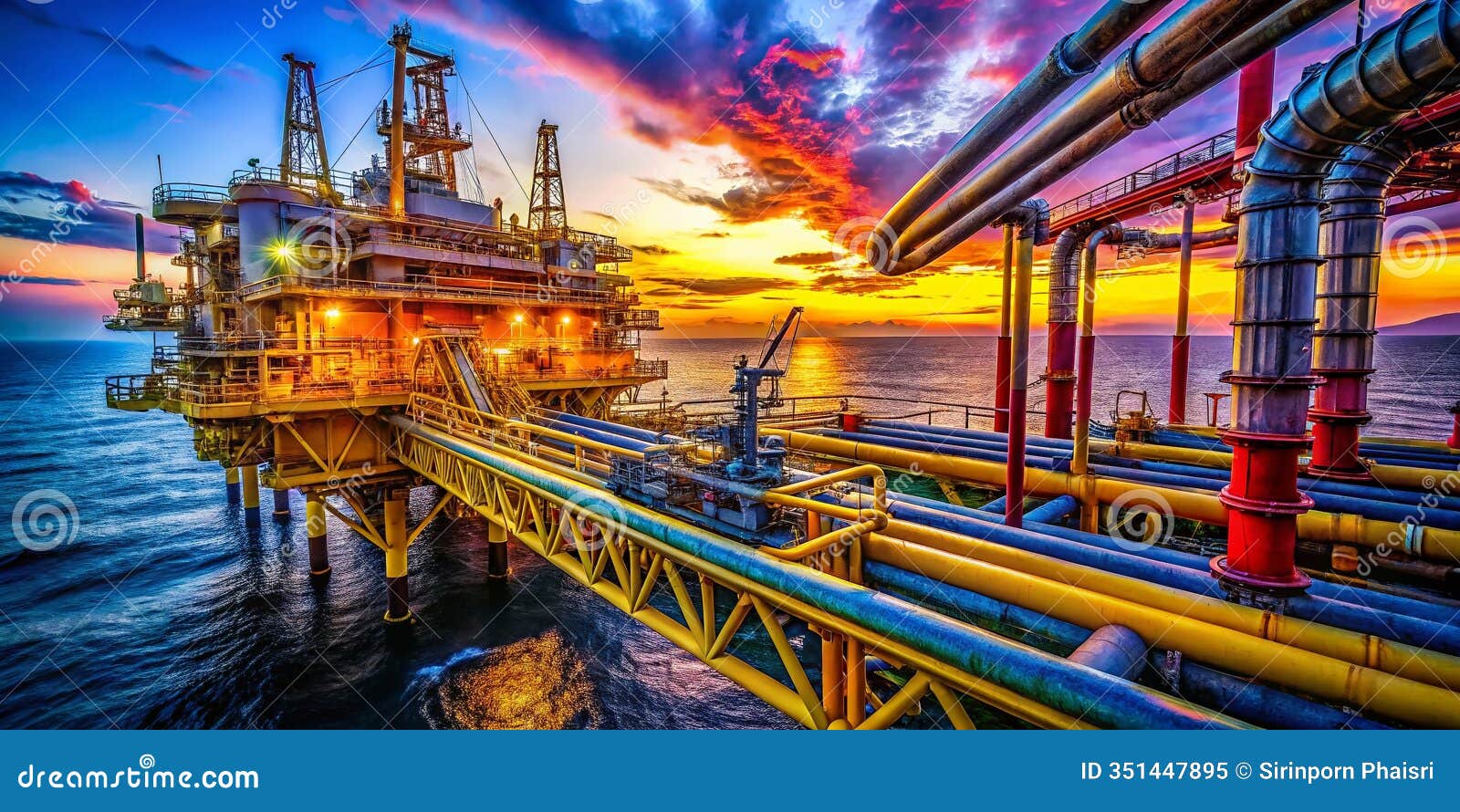 Comprehensive Visual Guide To Oil Rig Operations a Colorful Schematic ...