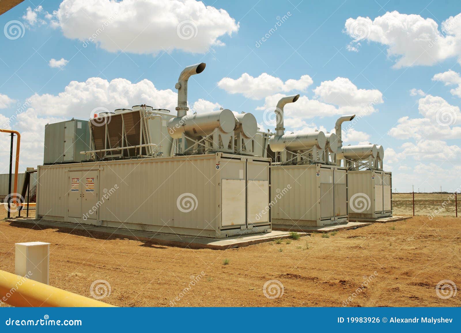 Compresores de gas. foto de archivo. Imagen de azul, compresor - 19983926