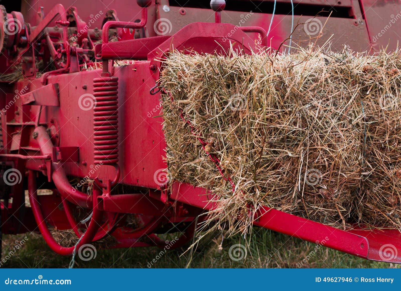 Compress Hay Bale stock photo. Image of baler, agricultural - 49627946