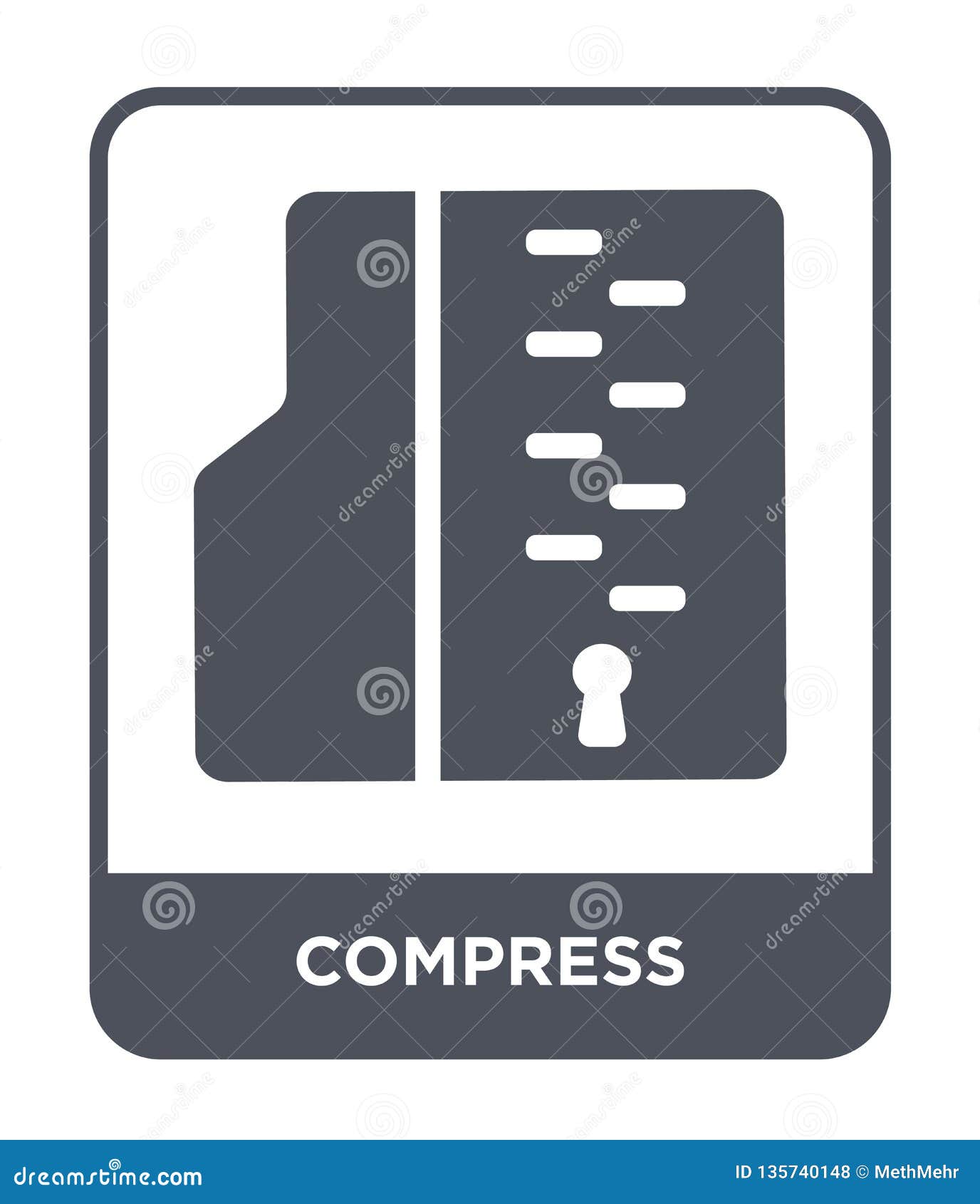 Compress Icon in Trendy Design Style. Compress Icon Isolated on White ...