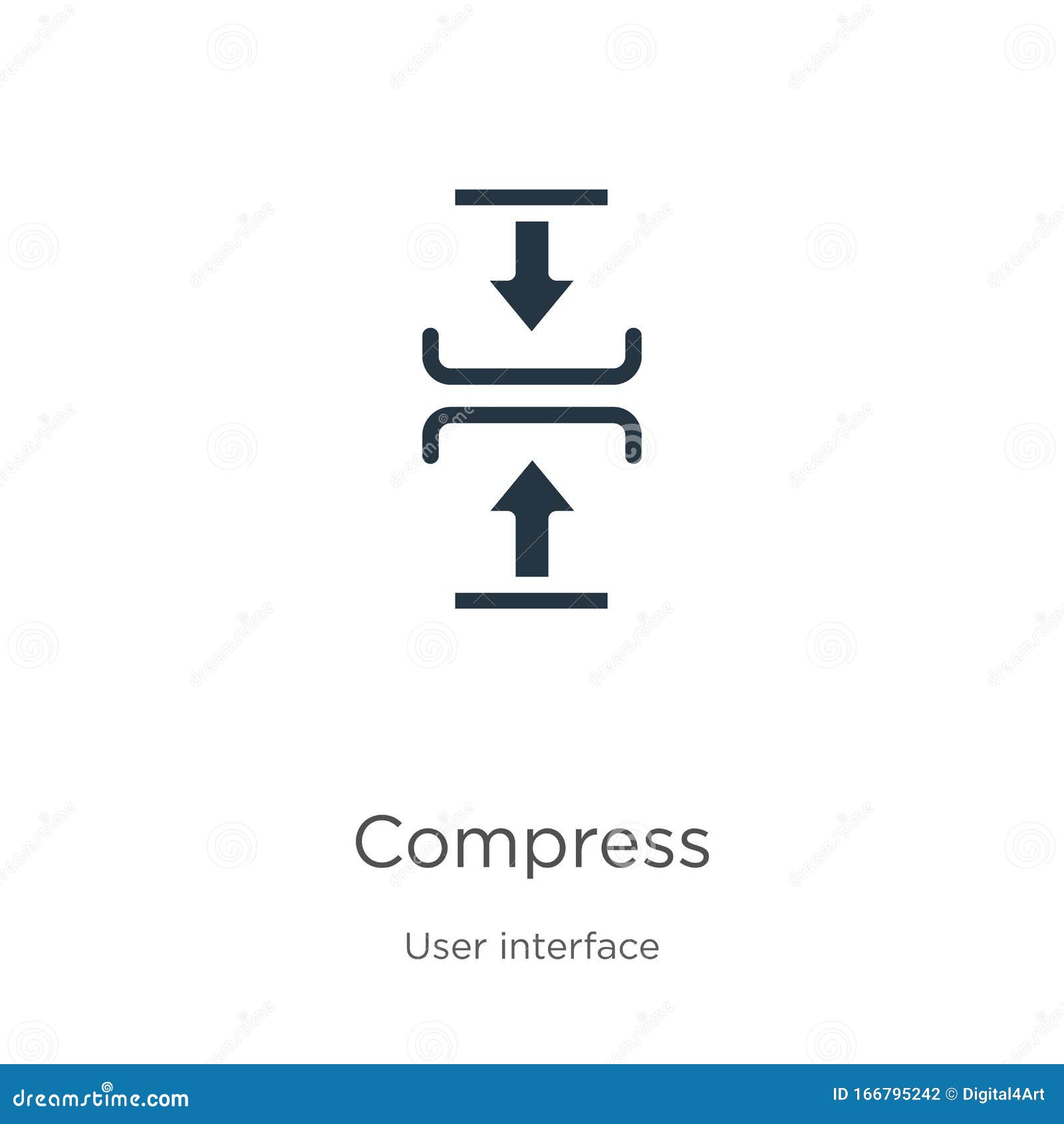 Compress Icon Vector. Trendy Flat Compress Icon from User Interface ...