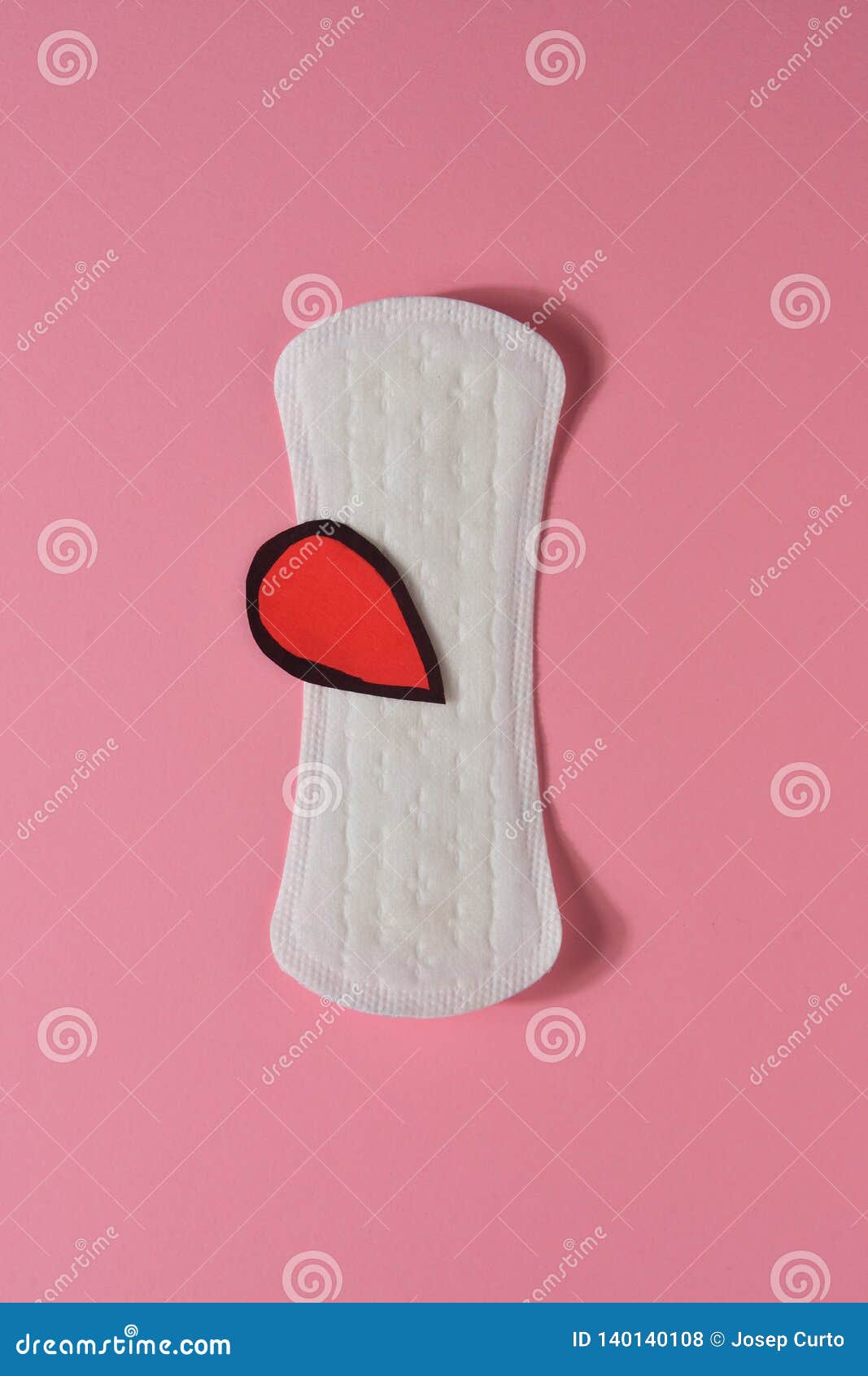 Compress for Menstruation on Pink Background Stock Photo - Image of ...
