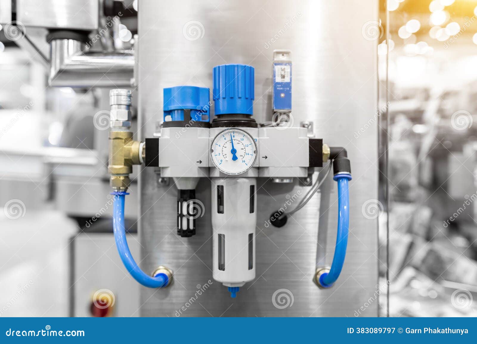 Compressed Air Filter Regulator Lubricator. Stock Image | CartoonDealer ...