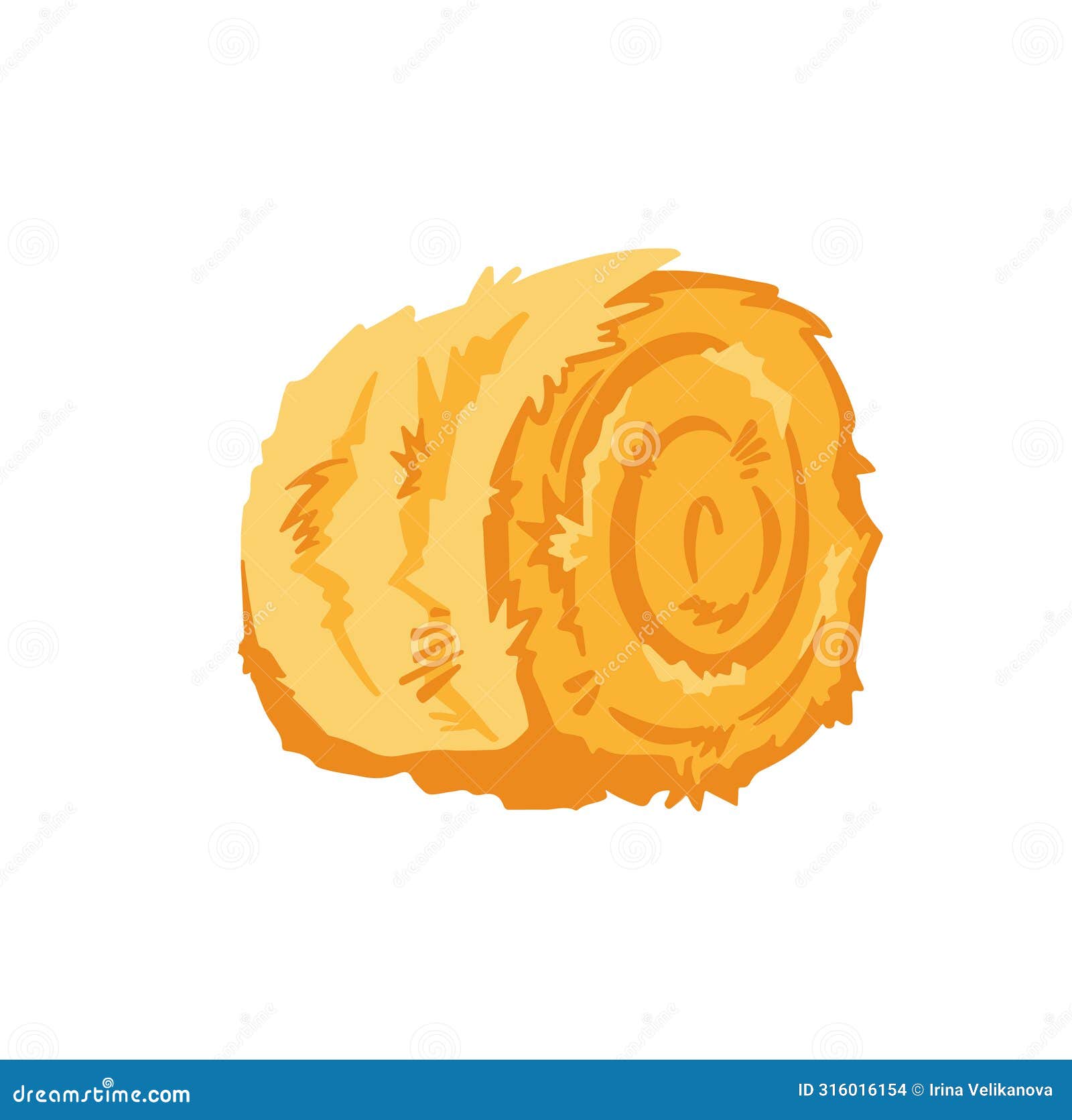 Compressed Bale with Hay Color Symbol. Vector Illustration Stock Vector ...