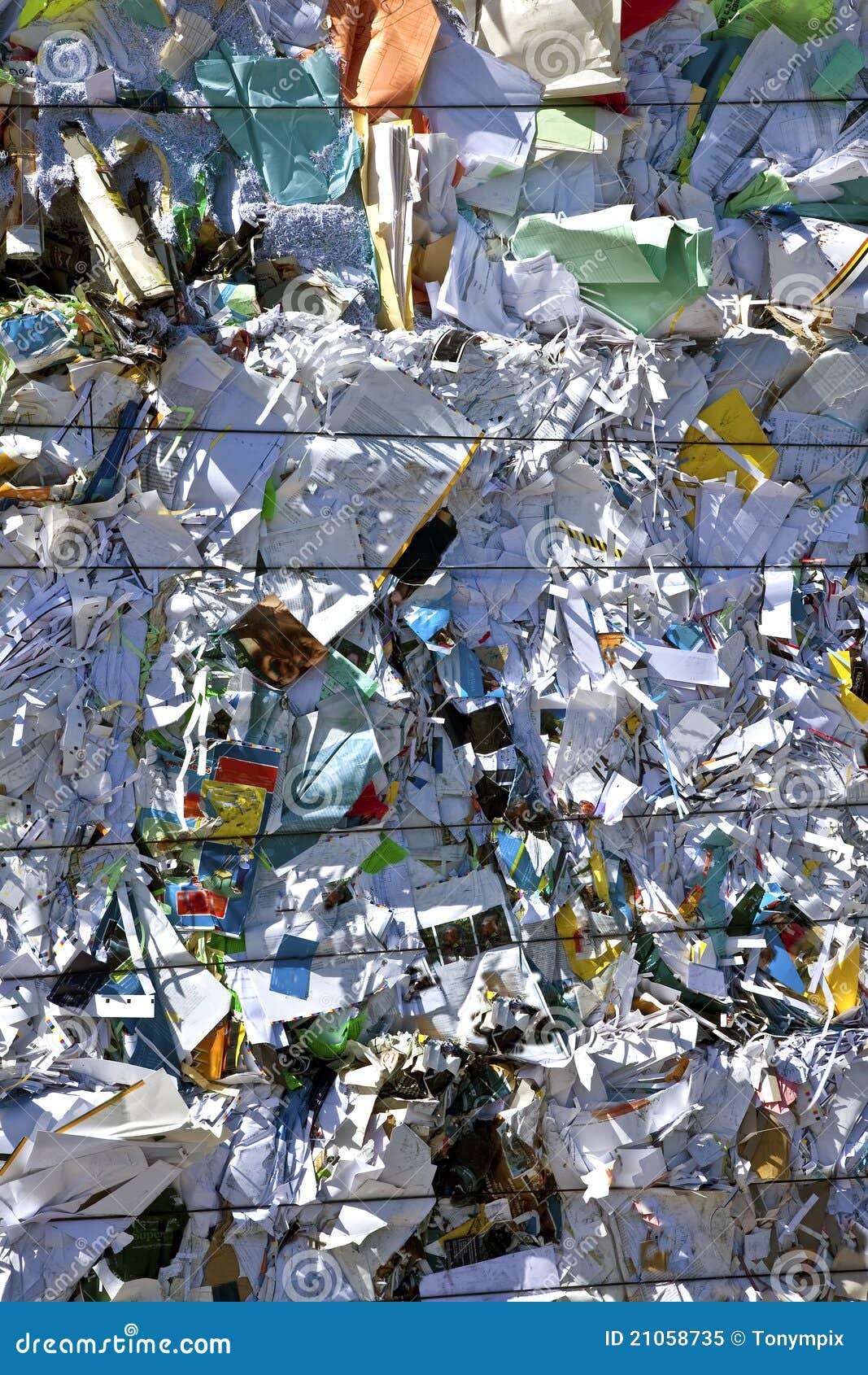 Compressed Blocks of Paper at Recycling Plant Stock Image - Image of ...