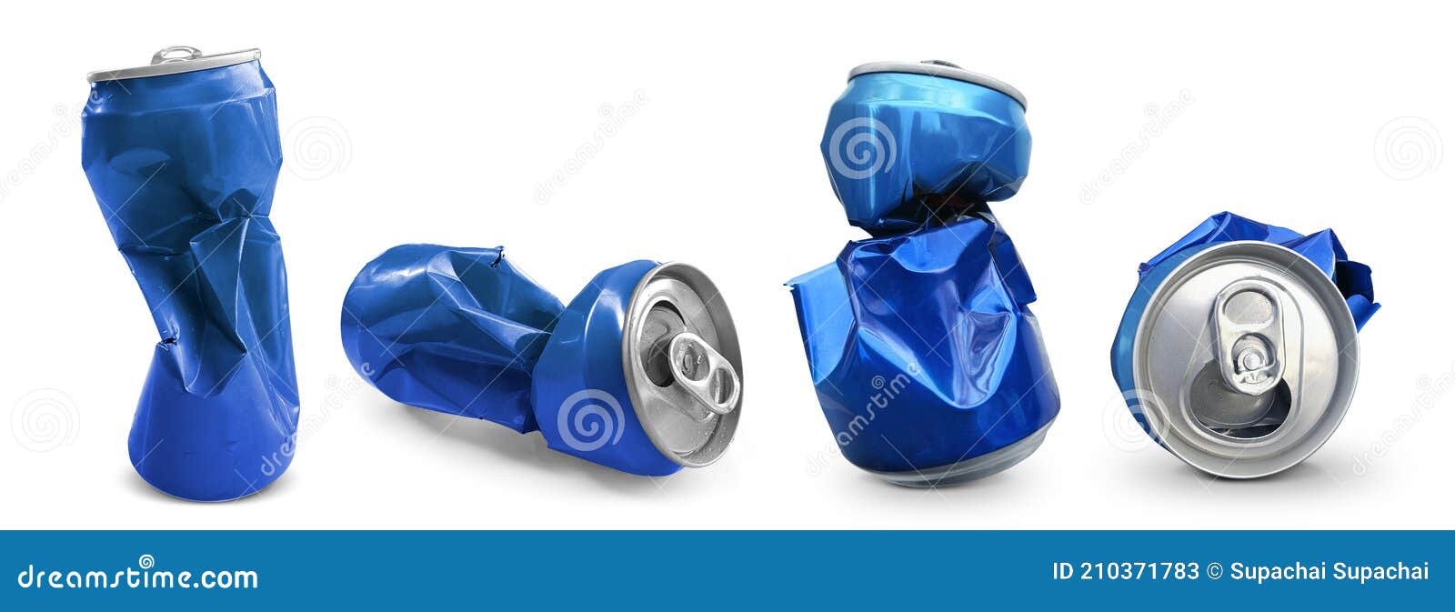 Compressed Cans Isolated on a White Background Stock Image - Image of ...