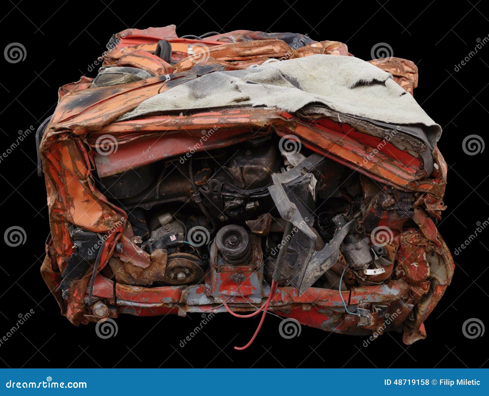 Compressed car stock photo. Image of automobile, dirty - 48719158