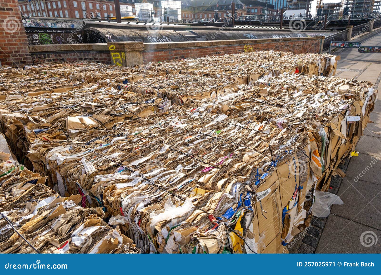 Compressed Card Board Boxes that are Ready for Recycling Stock Image ...