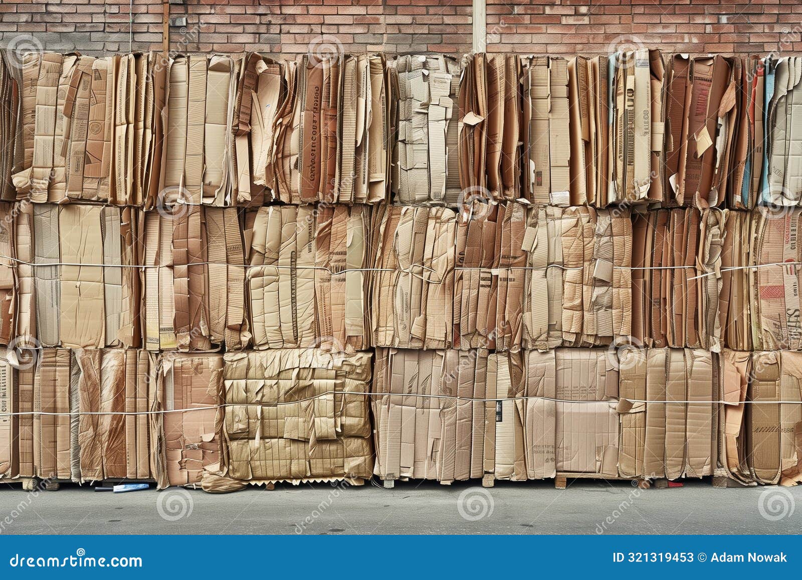 Compressed Cardboard Bales for Recycling Stock Illustration ...