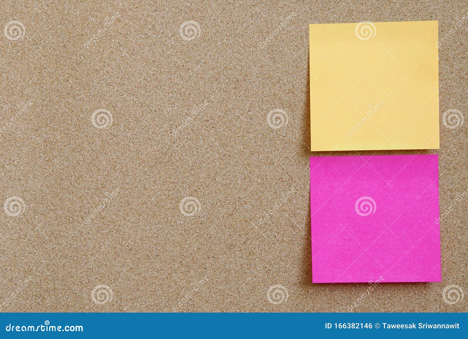 Compressed Cork Board with Colorful Blank Note Papers Sticked on for ...