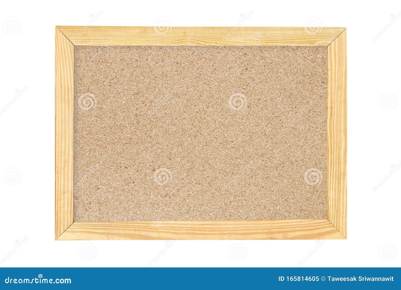 Compressed Cork Wood Board with Wooden Frame Isolated on White ...