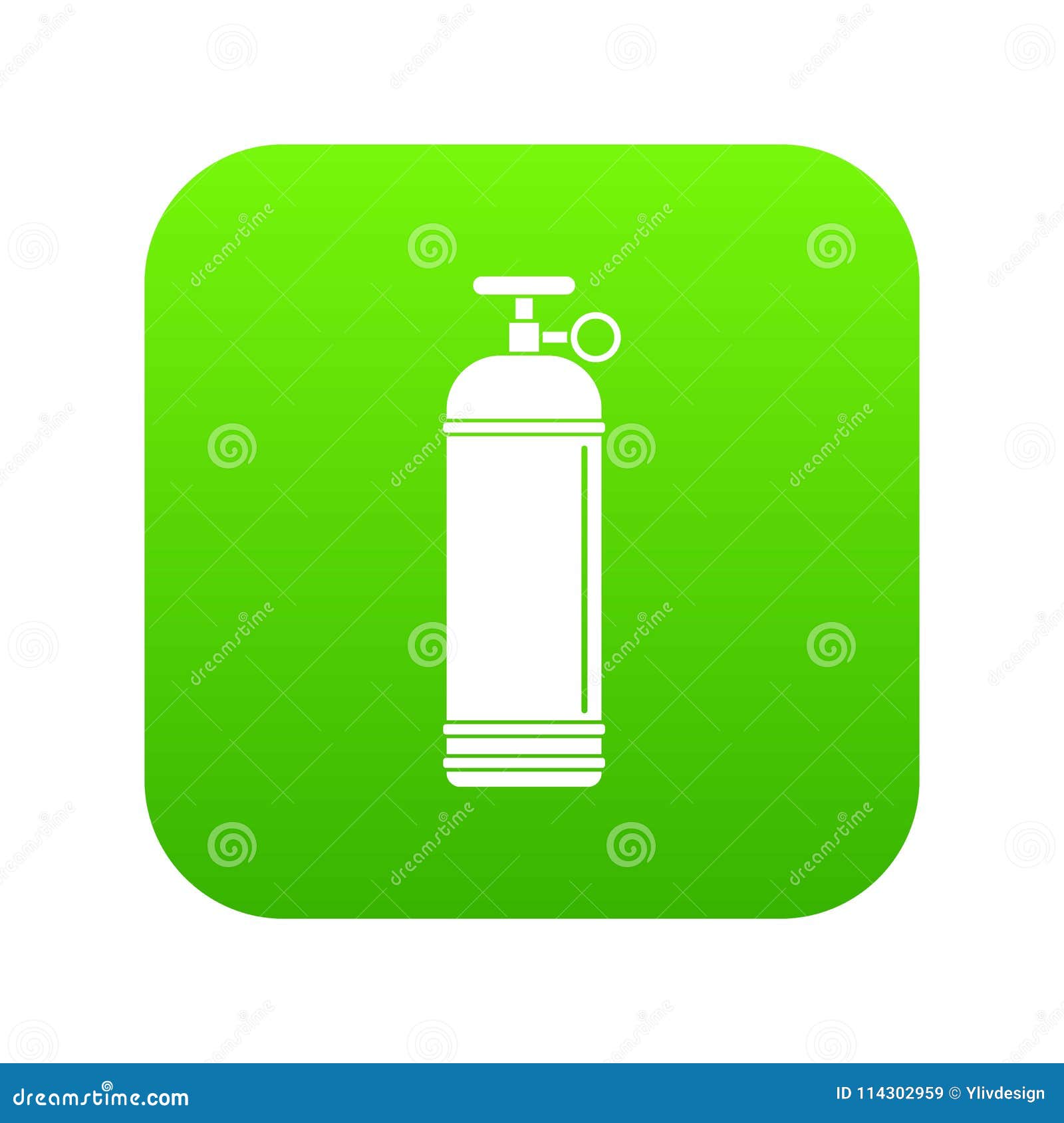 Compressed Gas Container Icon Digital Green Stock Vector - Illustration ...