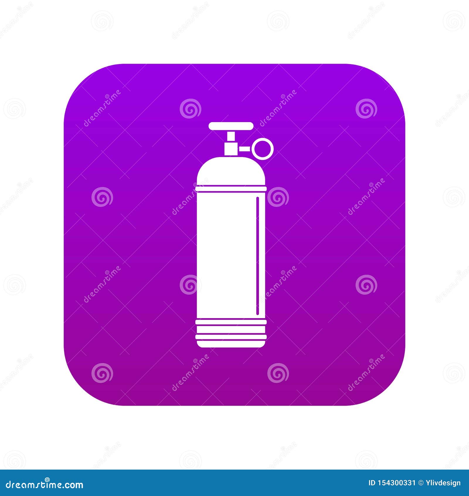 Compressed Gas Container Icon Digital Purple Stock Vector ...