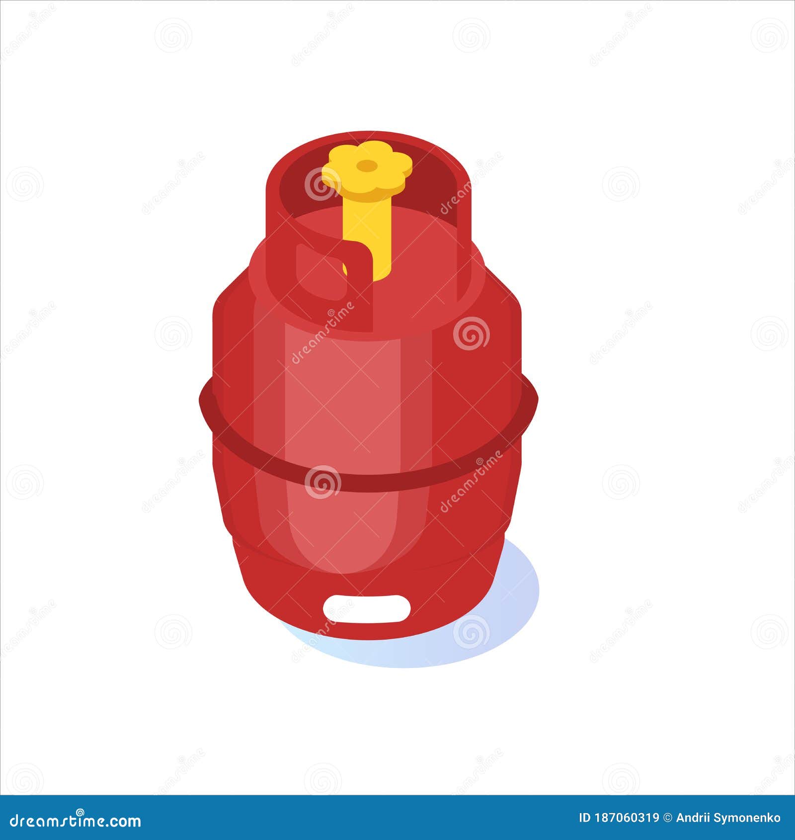 Compressed Gas, Tank Balloon Storages Isometric Icon. Stock Vector ...