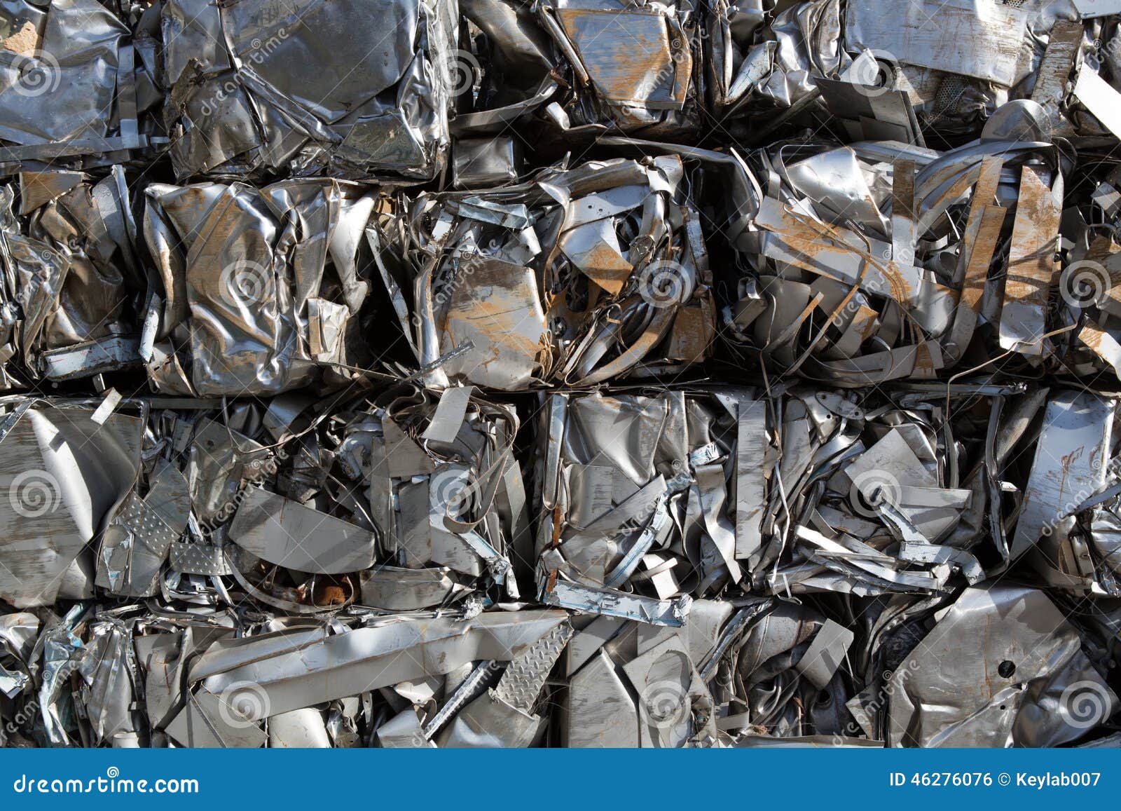 Compressed Packages Scrap of Metal Stock Photo - Image of waste ...