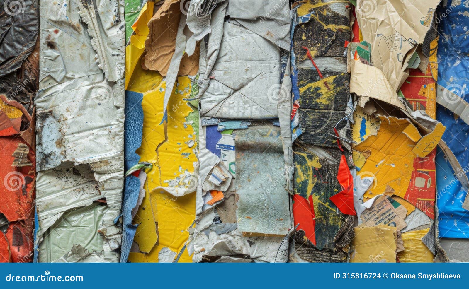 Compressed Recyclable Cardboard and Paper Waste Background Stock Photo ...