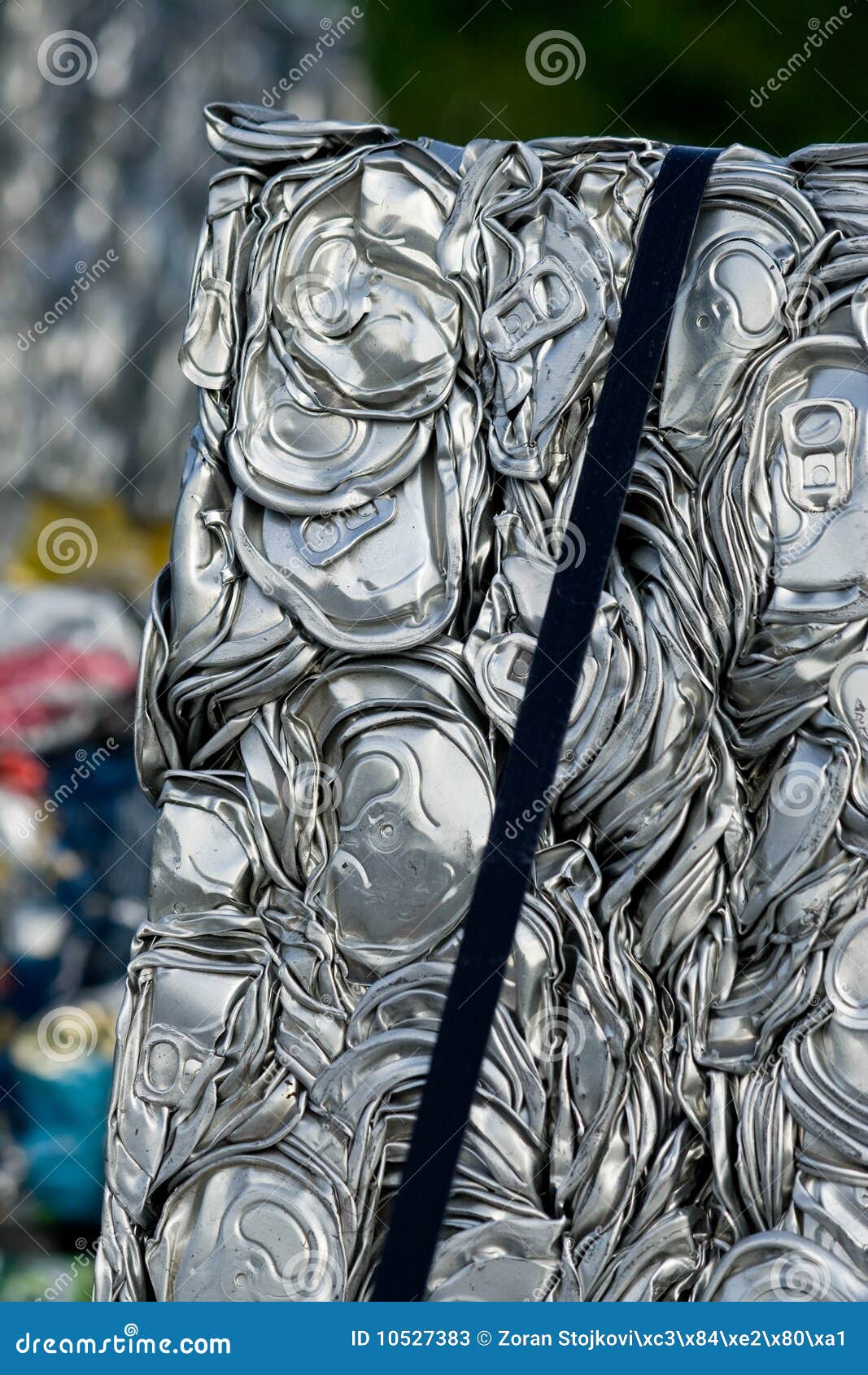 Compressed tin cans stock image. Image of recycled, packaged - 10527383