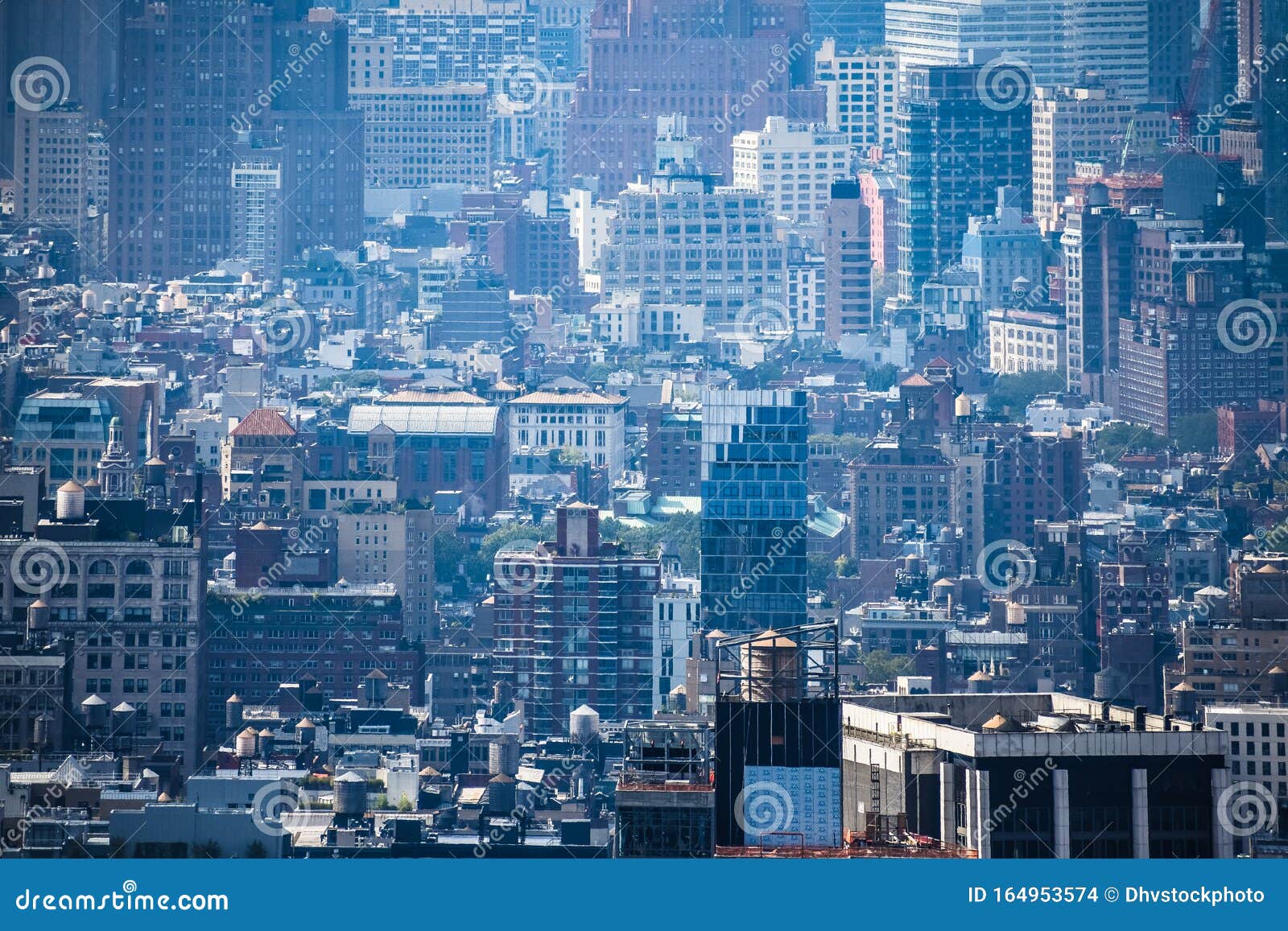 Compressed View of Buildings and Pollution Nebula. Concept of Crowded ...