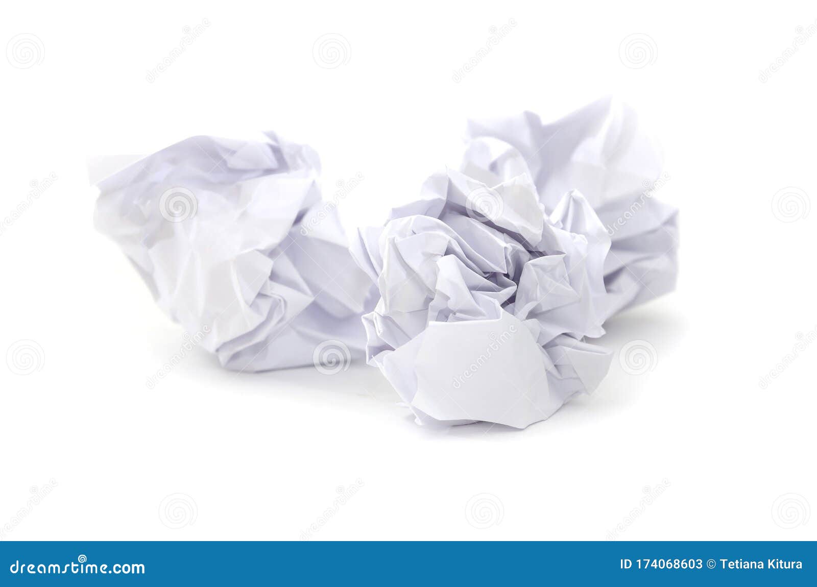 Compressed White Sheets of Paper on a White Background. Stock Image ...