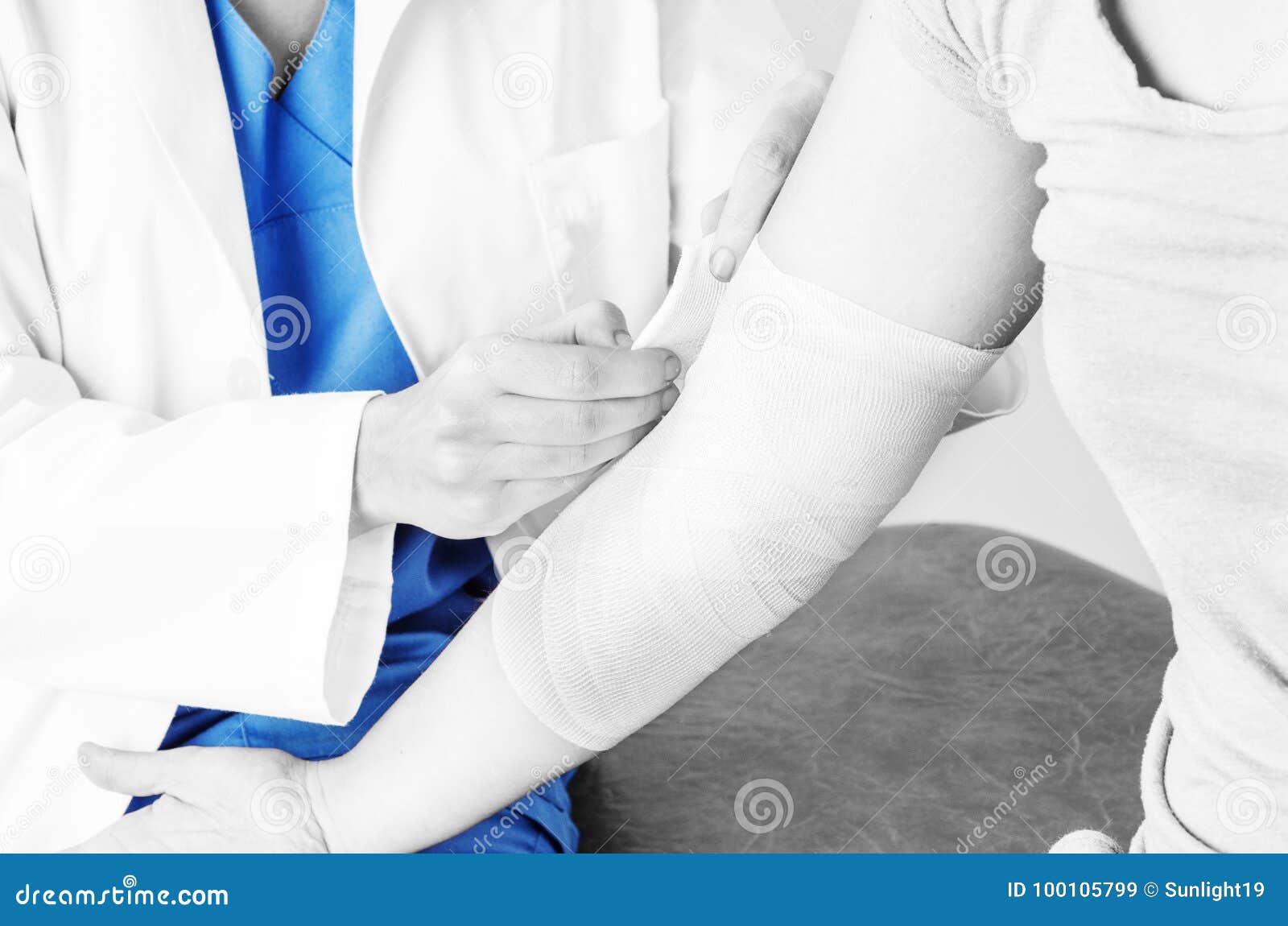 Compression Bandage To Inflammation, Application of Figure of Eight ...