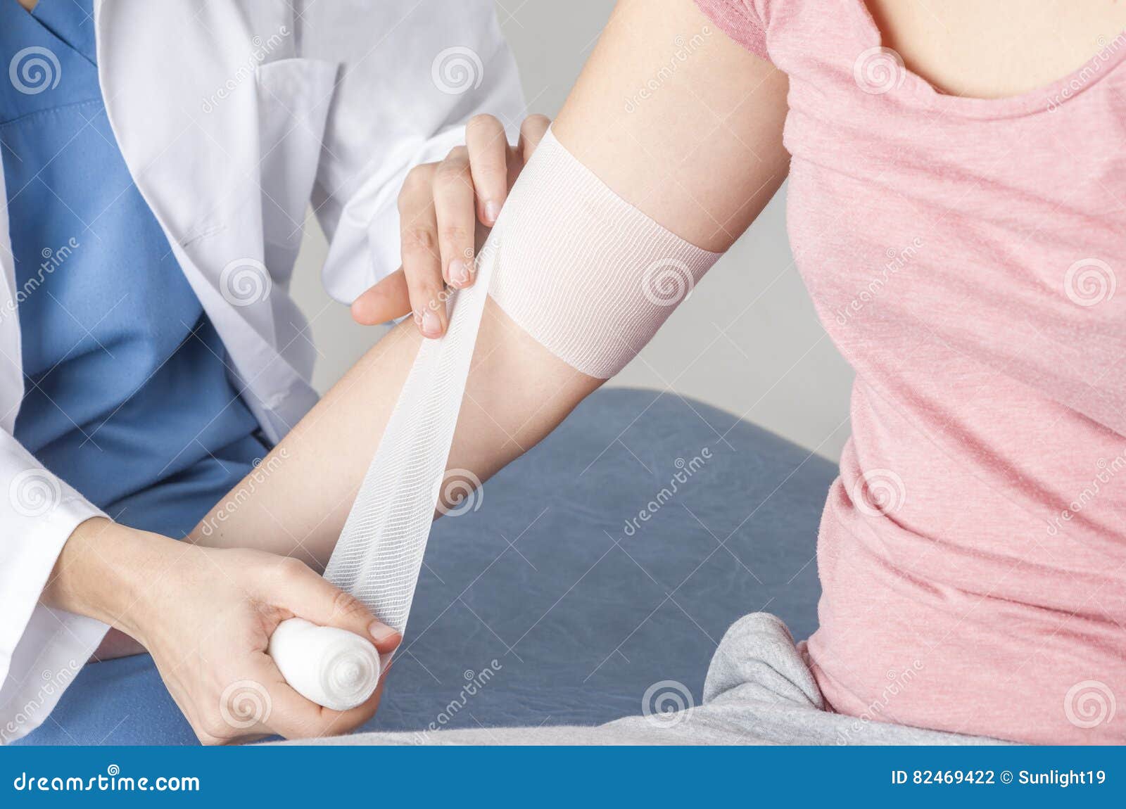 Compression Bandage To Inflammation. Stock Photo - Image of bandagen ...