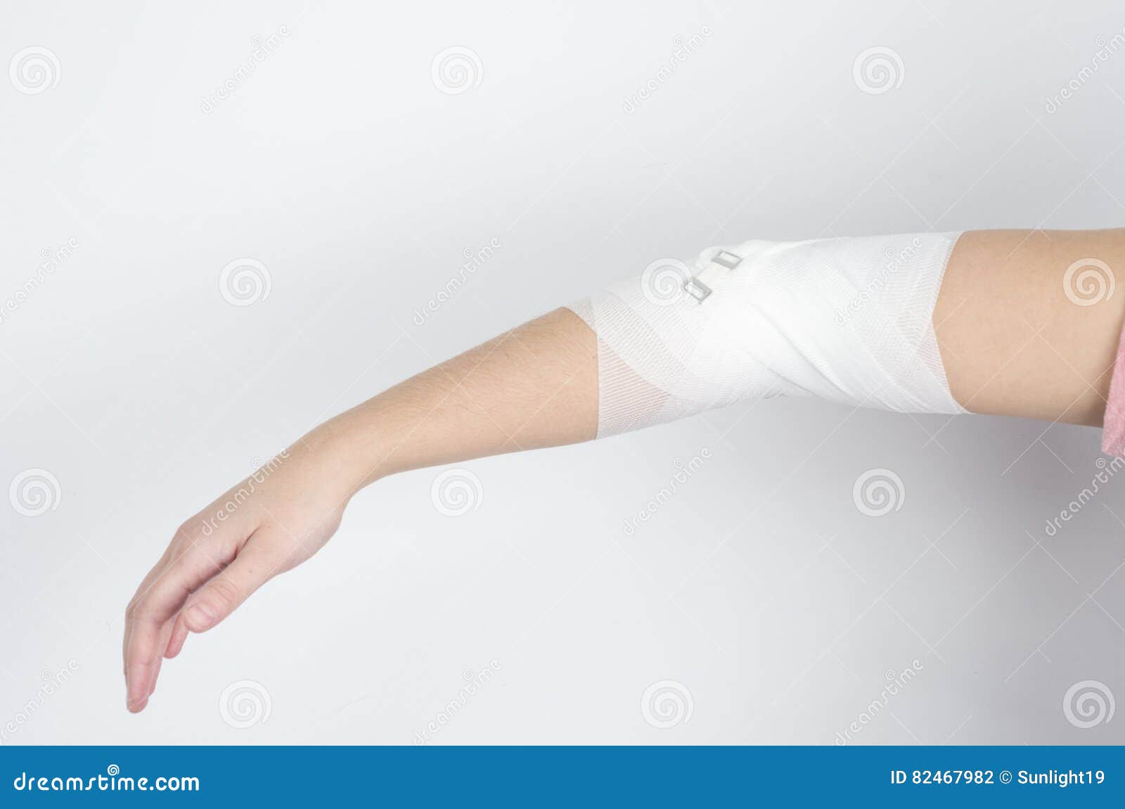 Compression Bandage To Inflammation. Stock Photo - Image of health ...