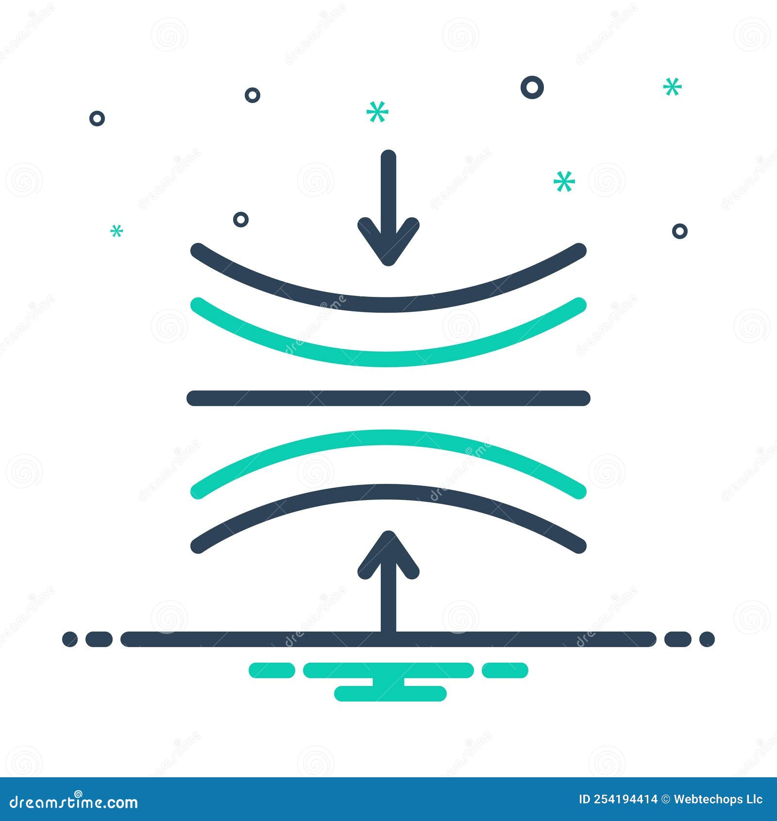 Mix Icon for Compression, Pressure and Stress Stock Illustration ...