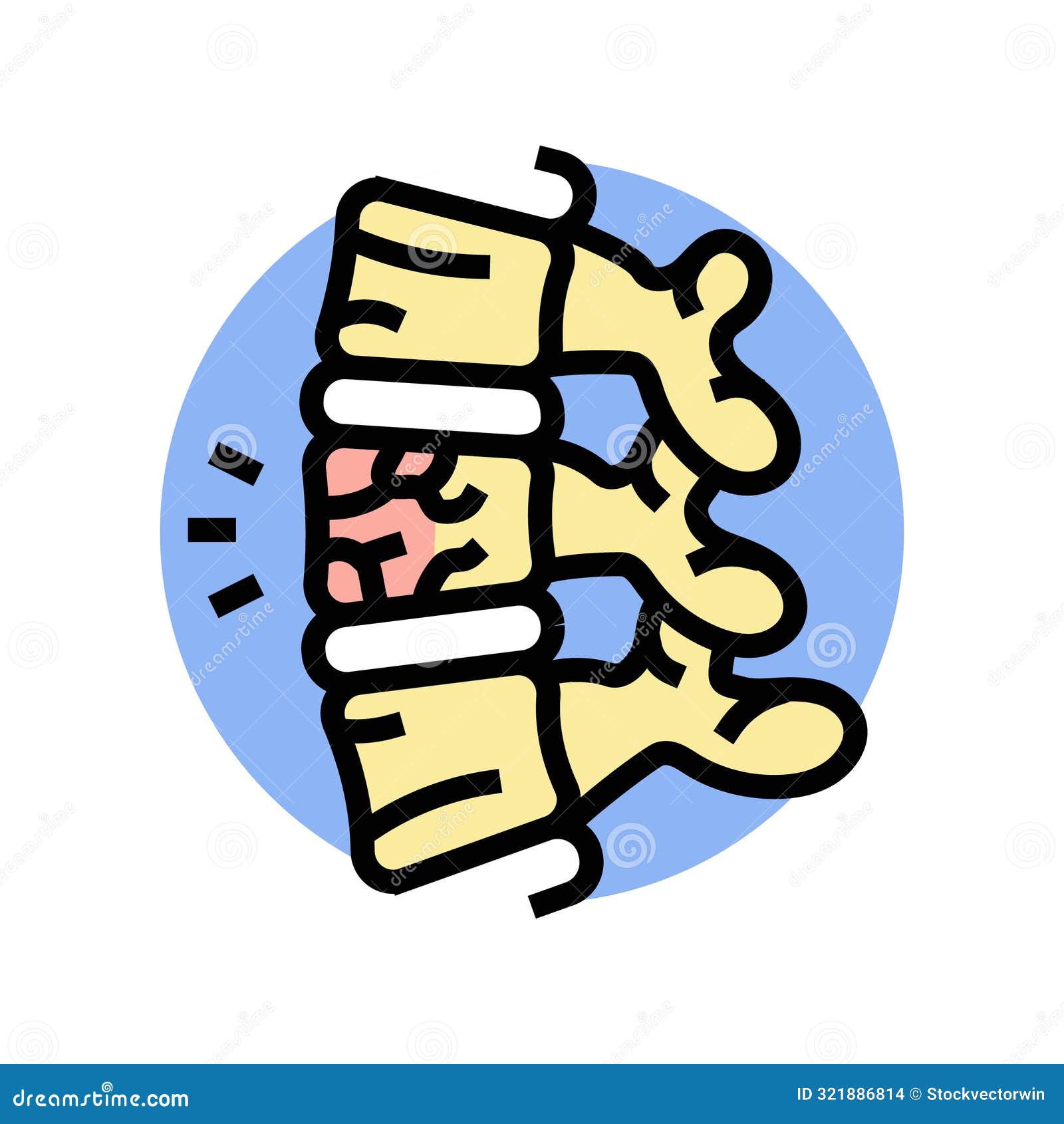 Compression Injuries Color Icon Vector Illustration Stock Illustration ...